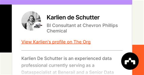Karlien De Schutter Bi Consultant At Chevron Phillips Chemical The Org