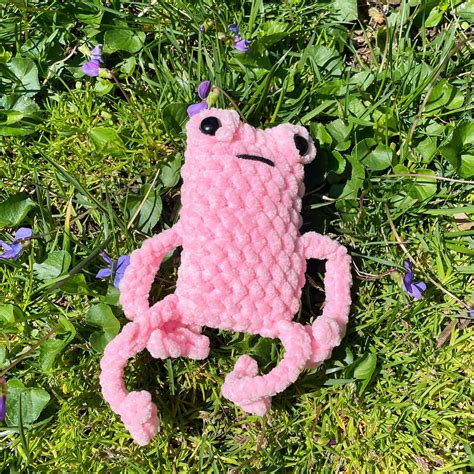 Leggy Frog Crochet Plush Mini Frog Cute Derpy Frogs Etsy