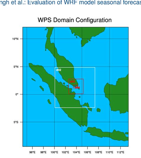 Nested Computational Domains For The Wrf Model Setup D04 Encompasses
