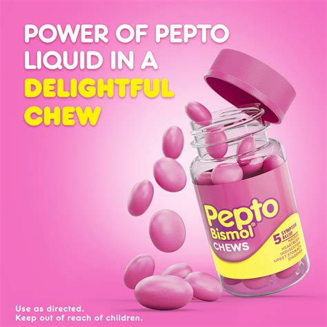 Pepto Bismol Chews 24 Chewable Tablets Pepto Pav