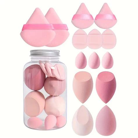 14 Piece Powder Puff Set In A Drift Bottle Beauty Egg Thumb Powder