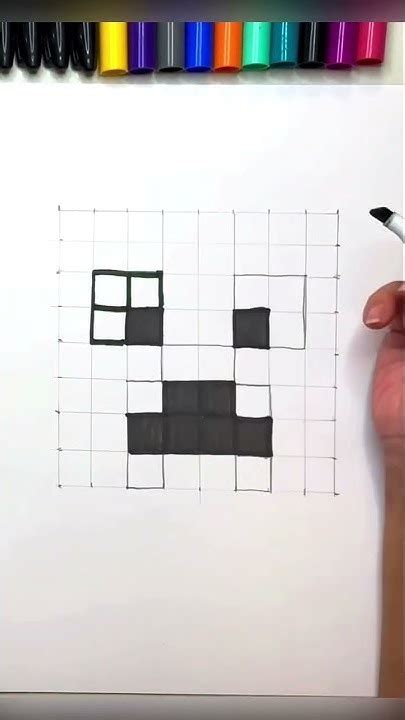 How To Draw A Creeper Face Minecraft 如何画我的世界里的苦力怕 Easy Draw 简笔画 2022