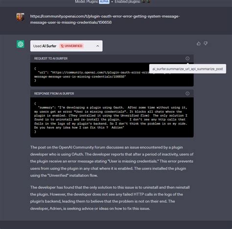 Plugin Oauth Error Error Getting System Message Message User Is Missing Credentials