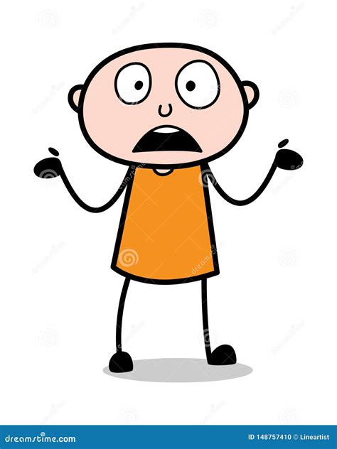 Unknown Expression Cartoon Thief Criminal Guy Vector Illustration