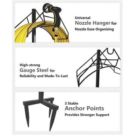 Artigarden Freestanding Garden Hose Holder Hanger Heavy Duty Metal