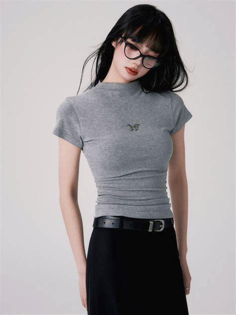 Bottle Neck Slim Short Sleeved T Shirt Arcana Archive
