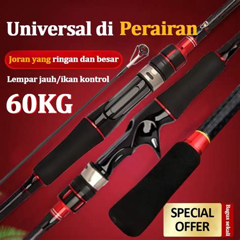 Jual Joran Pancing 1 65m 1 8m 2 1m 2 4m 60gk Joran Pancing Pancingan Set Lengkap Joran Tegek