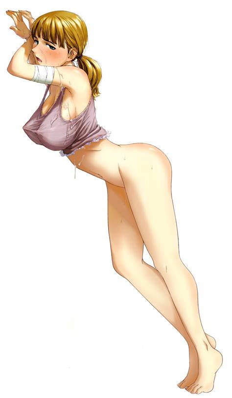 Rule 34 Armpits Bandage Bandages Barefoot Bent Over Blonde Hair Blue