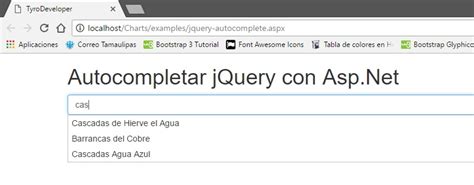 Tyrodeveloper Autocompletar JQuery Con Asp Net