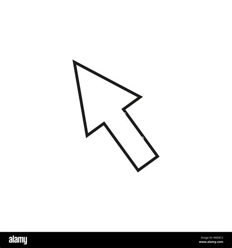 Line Cursor Icon In Trendy Flat Style Isolated On Background Vector Stock Vector Image And Art