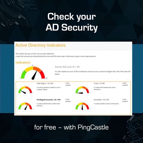Cybersecurity Infosec Security Activedirectory Kpi Pingcastle Informationsecurity Timo
