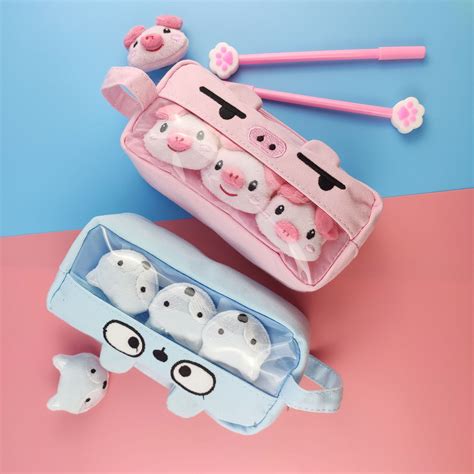 毛绒可爱笔袋大容量多功能小仙女创意个性搞怪简约女ins风 阿里巴巴