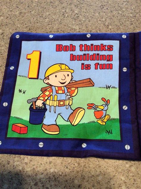 Bob The Builder Lets Count Fabric Book 10 Pages Counting Quiet Book Brightly Colored Etsy