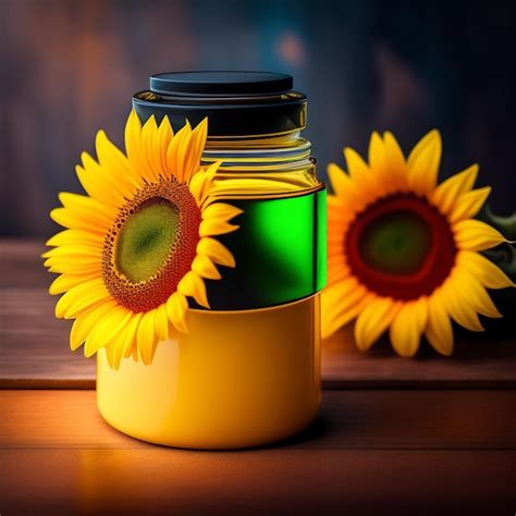 Um frasco amarelo um girassol amarelo dentro Foto Grátis
