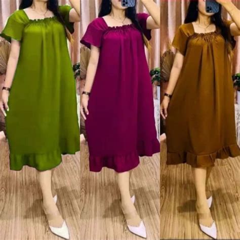 Homedress Fuji Cringkle Airflow Daster Dress Laura Daster Zahra Daily Daster Crinkle Air Flow