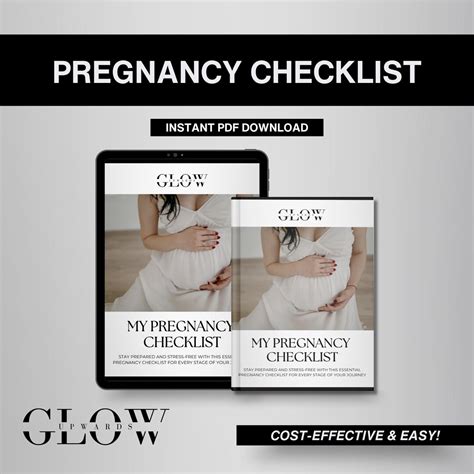 Pregnancy Checklist Planner And Tracker Instant Download Pdf Ebook