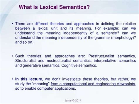 Jarrar Lexical Semantics And Multilingualism