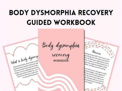 Body Dysmorphia Recovery Workbook Eating Disorder Recovery Worksheets