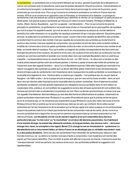 Le Symbolisme Riassunto Simbolismo Francese Docsity