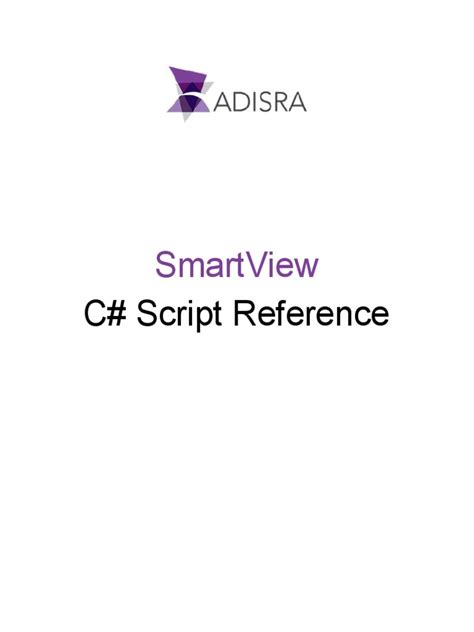 adisra smartview csharp reference pdf c sharp programming language