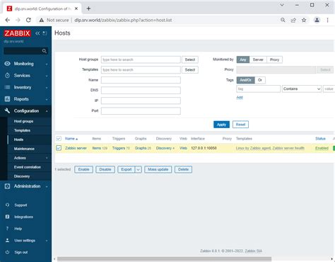 CentOS Stream 8 Zabbix 6 0 監視ホストの設定 Server World