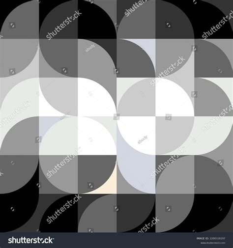 Grayscale Minimalist Geometric Artwork Poster Simple Stock Vector Royalty Free 2200318197