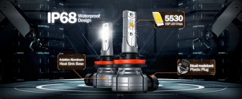Sealight H11 Led Fog Light Bulb Or Drl 10000 Lumens 6500k Cool White