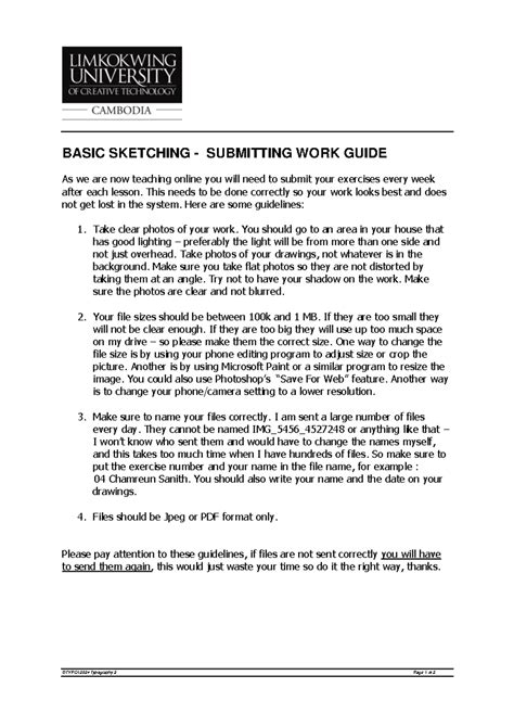 Basic Sketching Assignment Dtypo1202 Typography 2 Page 1 Of 2 Basic
