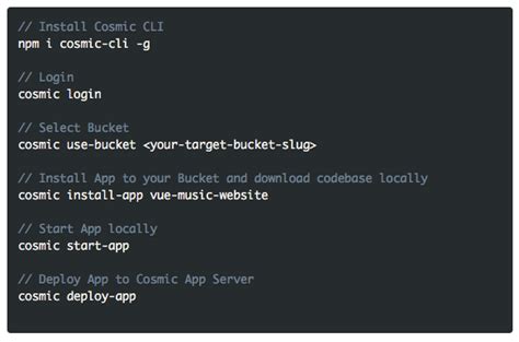 Quickstart A Vuejs Music App Using An Api First Cms Cosmic