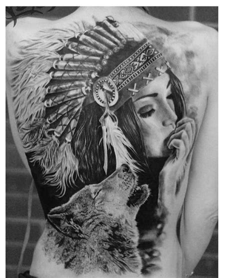 Pin On Примеры тату Girl Back Tattoos Native American Tattoos Back