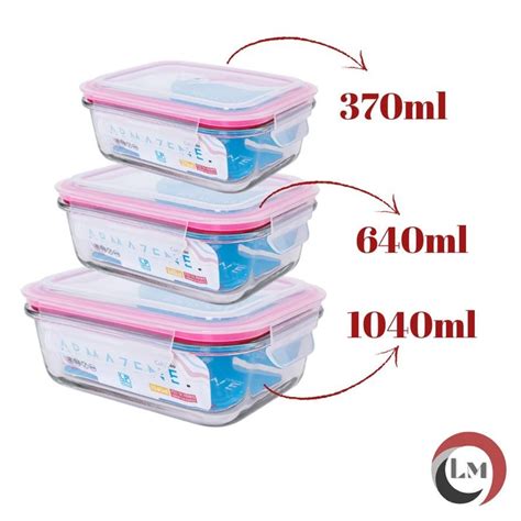 Kit Potes Vidro C Tampa Hermético Freezer Micro ondas Marmita Fitness