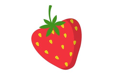 Premium Vector Strawberry Fruit Flat Sticker Design