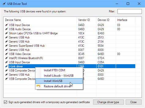 install winusb mcu on eclipse