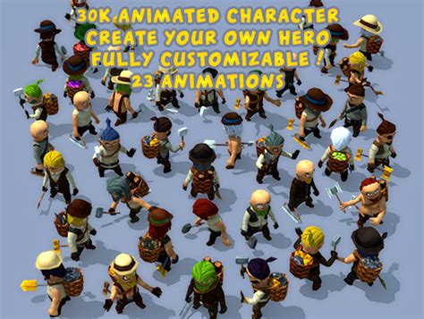 30k Animated Fantasy Characters Characters Unity Asset Store