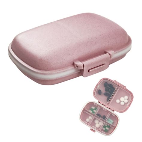 1pack Travel Pill Organizer 8 Compartments Portable Pill Case Small