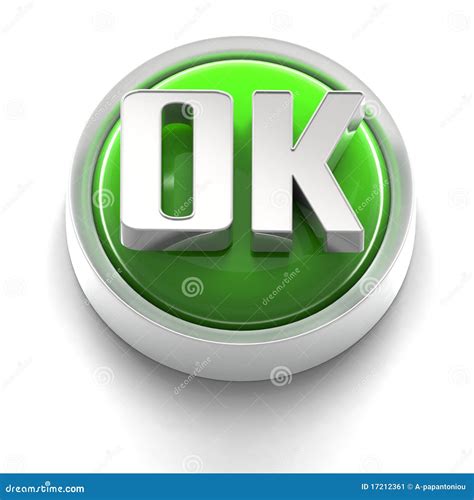 Button Icon Ok Stock Illustration Illustration Of White 17212361