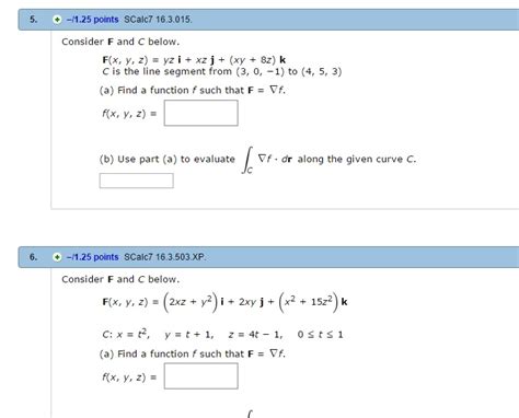 Solved Consider F And C Below Fx Y Z Yz I Xz J