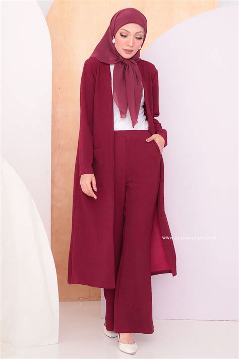 Gloria Set Maroon Dlaraaishah