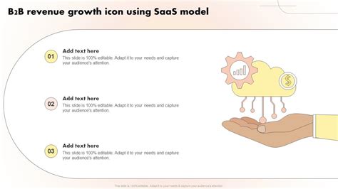B2B Revenue Growth Icon Using SaaS Model PPT Example
