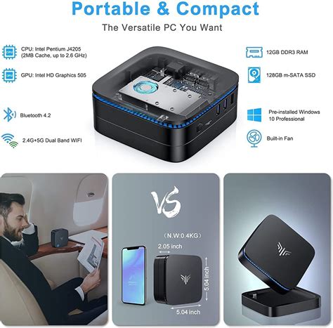 Buy Nipogi Mini Pc విండోస్ 11 12gb Ram 128gb Rom 128gb Rom J4205 డెస్క్ టాప్ కంప్యూటర్ సపోర్ట్