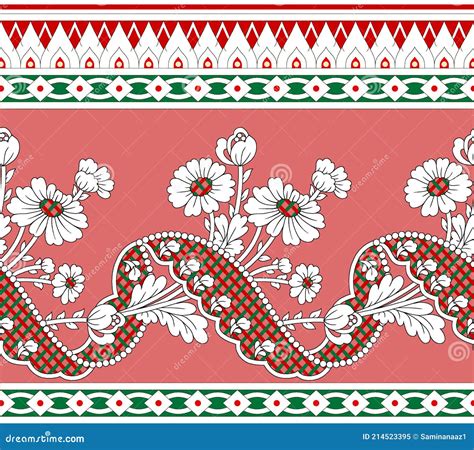 Boder Textile Design Print Created Stock Illustration Illustration Of Digital Textile 214523395