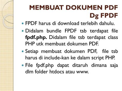 Ppt Membuat Laporan Pdf Dengan Php Powerpoint Presentation Free