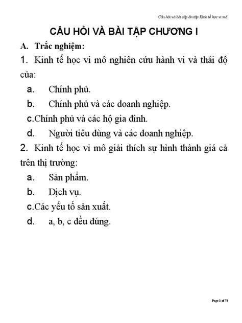Microeconomics Questions Pdf