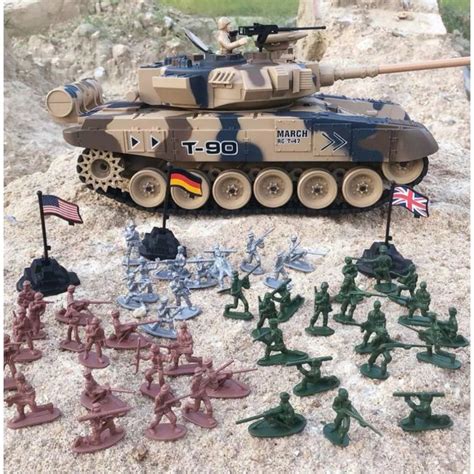 Askar Mainan 100pcs Pack Military Plastic Soldiers Army Action Figures