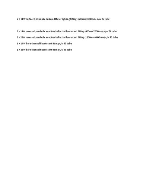 2 X 14w Surfaced Prismatic Daikon Diffuser Lighting Fitting Pdf