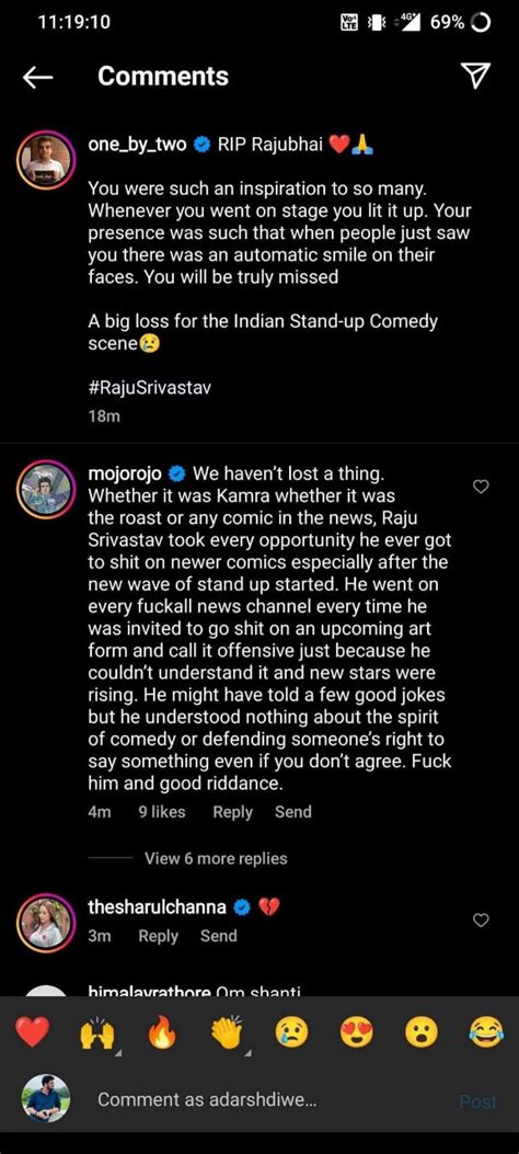 Raju Srivastava Death Aibs Rohan Joshi Issues Clarification After Receiving Flak For Abusing