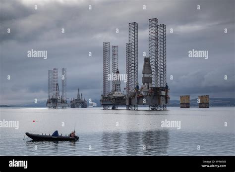 Abandoned Oil Rigs Waiting To Be Scrapped In The Oil Rig Graveyard