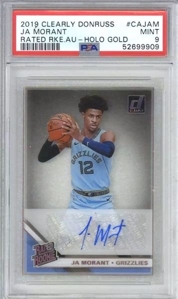 Lot Detail 2019 Clearly Donruss Cajam Rated Ja Morant Signed Rookie