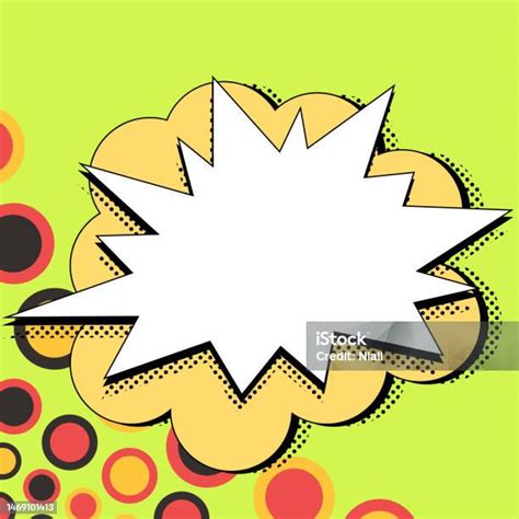 복사 공간과 다채로운 낙서가 있는 만화 말풍선 소셜 미디어 메시징 및 연결을 나타내는 폭발 프레임 워크의 빈 템플릿 디자인 고풍스런에 대한 스톡 벡터 아트 및 기타 이미지