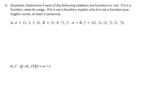Solved 5 6 Points Determine If Each Of The Following